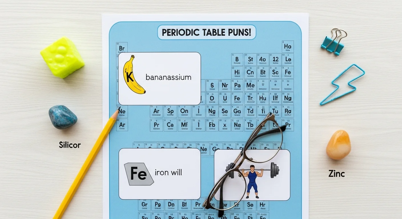🧪 Periodic Table Puns Worksheet: 274+ Funny Chemistry Jokes for ...